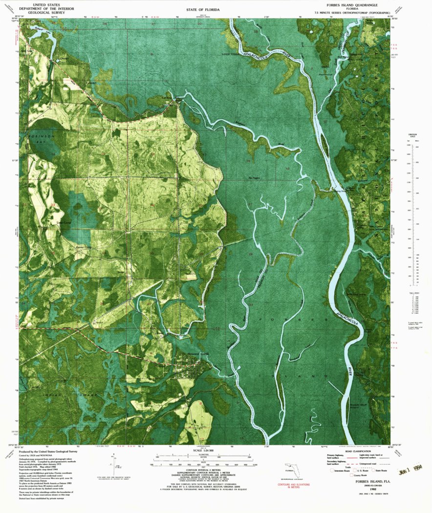 Forbes Island, FL (1982, 24000-Scale) Map by United States Geological ...
