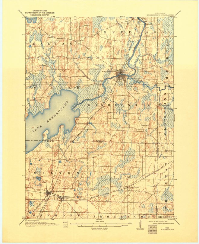 Fort Atkinson, WI (1906, 62500-Scale) Map by United States Geological ...