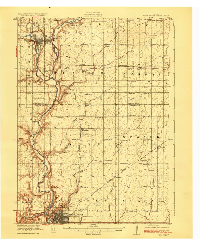 Fort Dodge, IA (1923, 62500-Scale) Map by United States Geological ...