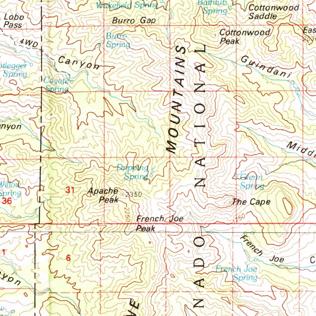 Fort Huachuca, AZ (1994, 100000-Scale) Map by United States Geological ...