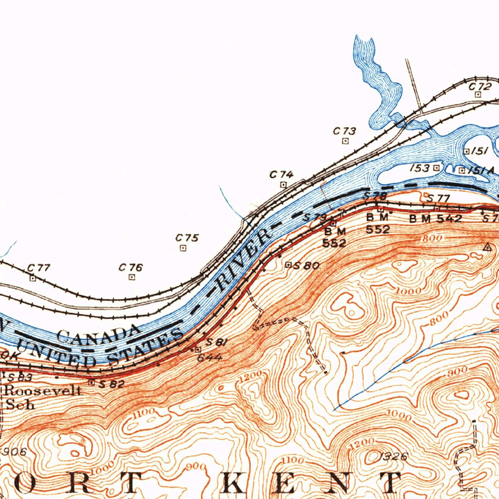 Fort Kent, ME (1935, 62500-Scale) Map by United States Geological ...
