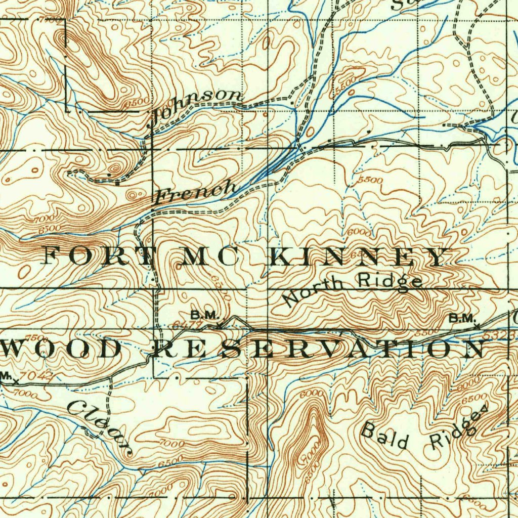 Fort Mckinney, WY (1900, 125000-Scale) Map by United States Geological ...