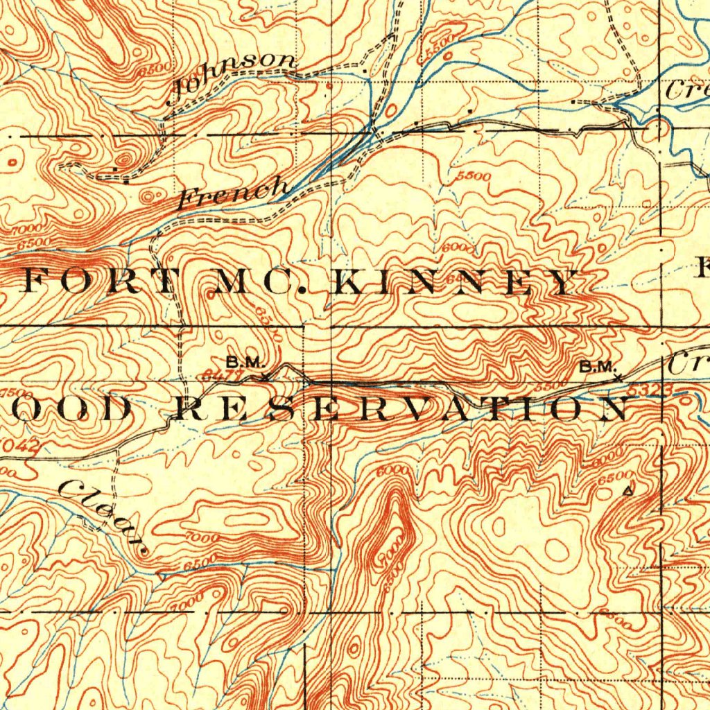 Fort Mckinney, WY (1903, 125000-Scale) Map by United States Geological ...