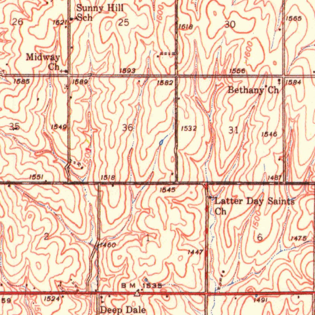 Fort Reno, OK (1941, 62500-Scale) Map by United States Geological ...
