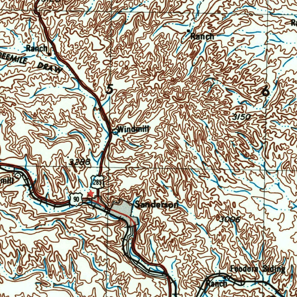 Fort Stockton, TX (1954, 250000-Scale) Map by United States Geological ...