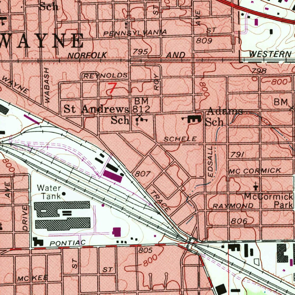Fort Wayne East, IN (1963, 24000-Scale) Map by United States Geological ...