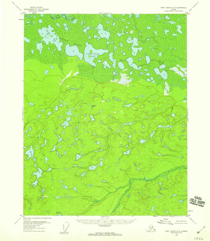 Fort Yukon A-4, AK (1956, 63360-Scale) Map by United States Geological ...