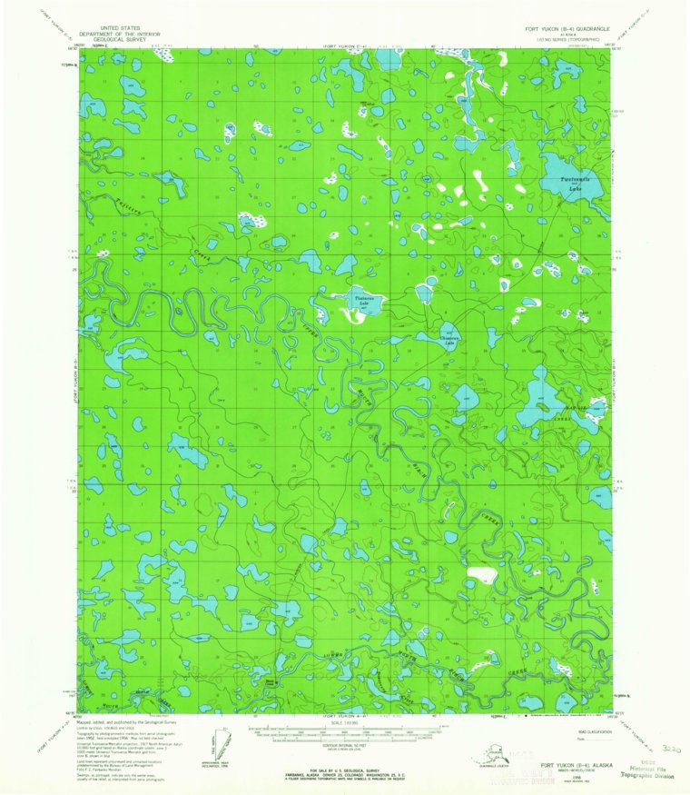 Fort Yukon B-4, AK (1956, 63360-Scale) Map by United States Geological ...