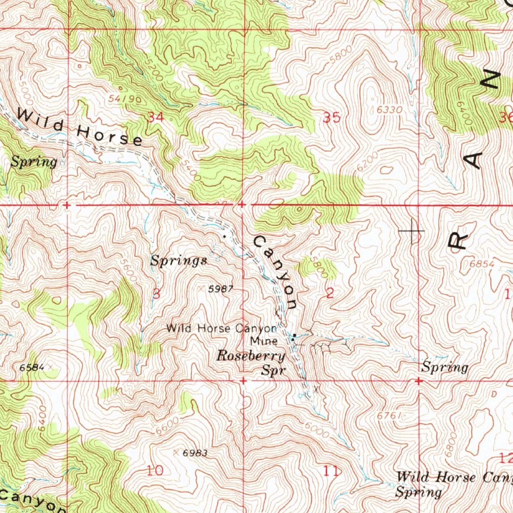 Fox Range, NV (1965, 62500-Scale) Map by United States Geological ...