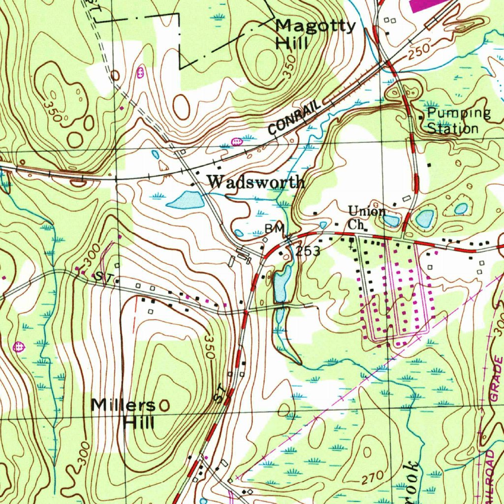 Franklin, MA-RI (1965, 25000-Scale) Map by United States Geological ...