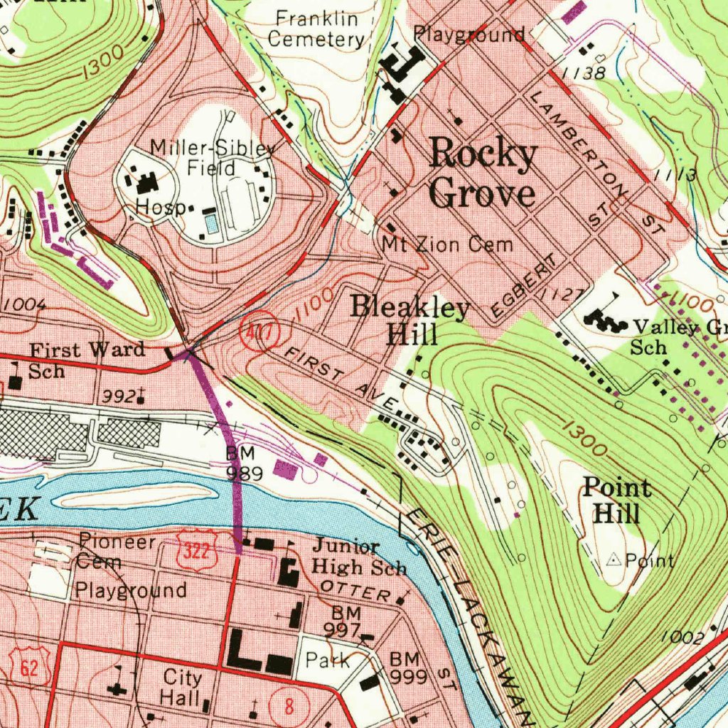 Franklin, PA (1963, 24000-Scale) Map by United States Geological Survey ...