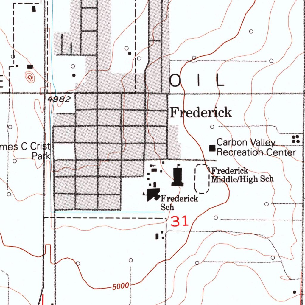 Frederick, CO (1950, 24000-Scale) Map by United States Geological ...