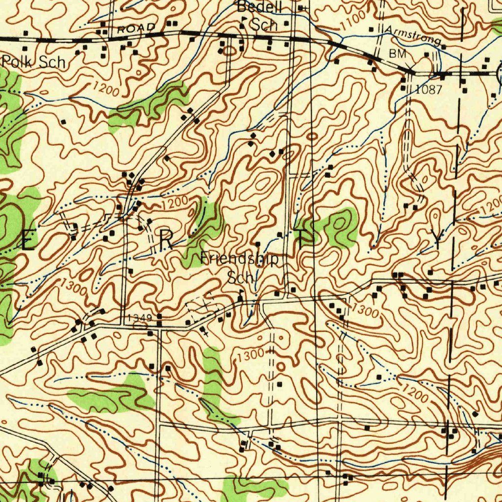 Fredericktown, OH (1943, 62500-Scale) Map by United States Geological ...