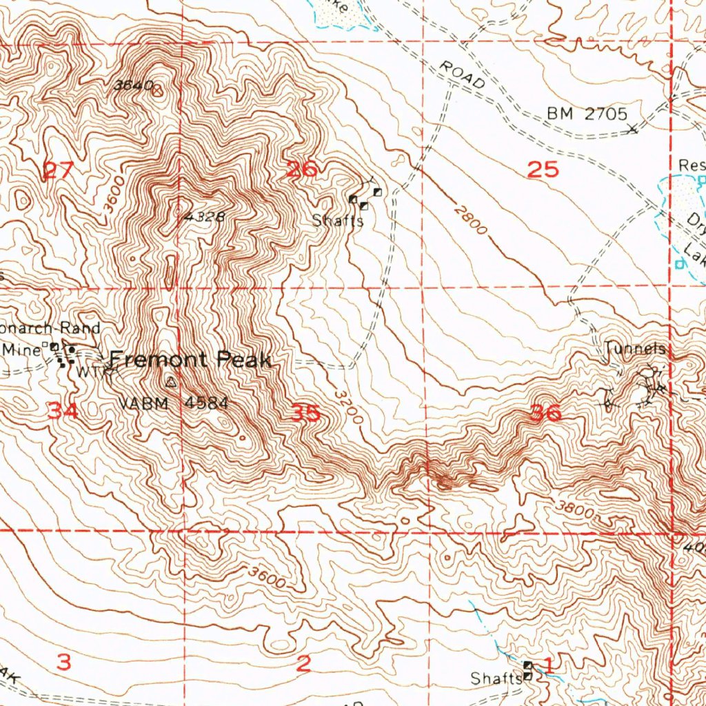 Fremont Peak, CA (1956, 62500-Scale) Map by United States Geological ...