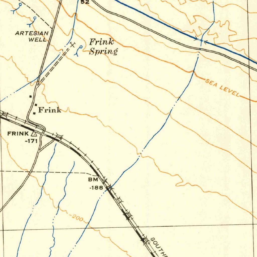 Frink, CA (1944, 62500-Scale) Map by United States Geological Survey ...