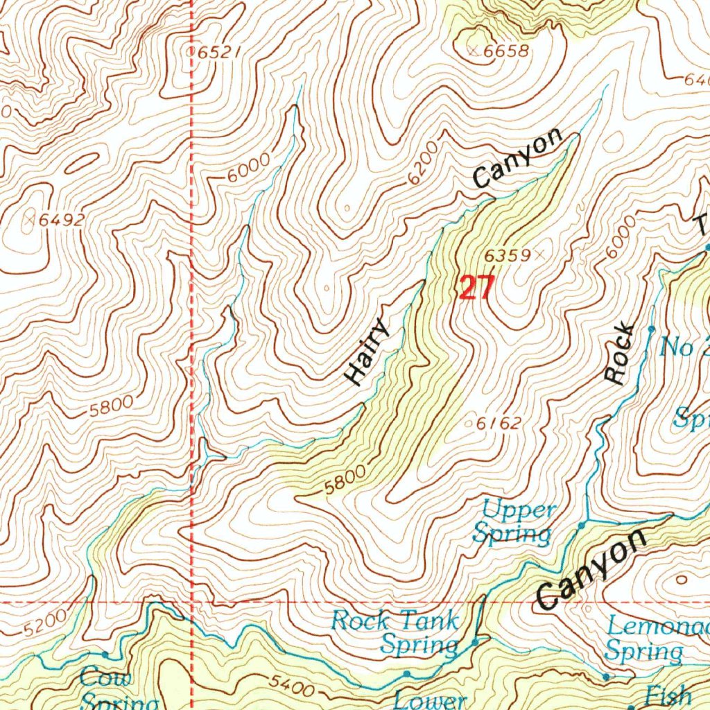 Fritz Canyon, AZ (1997, 24000-Scale) Map by United States Geological ...
