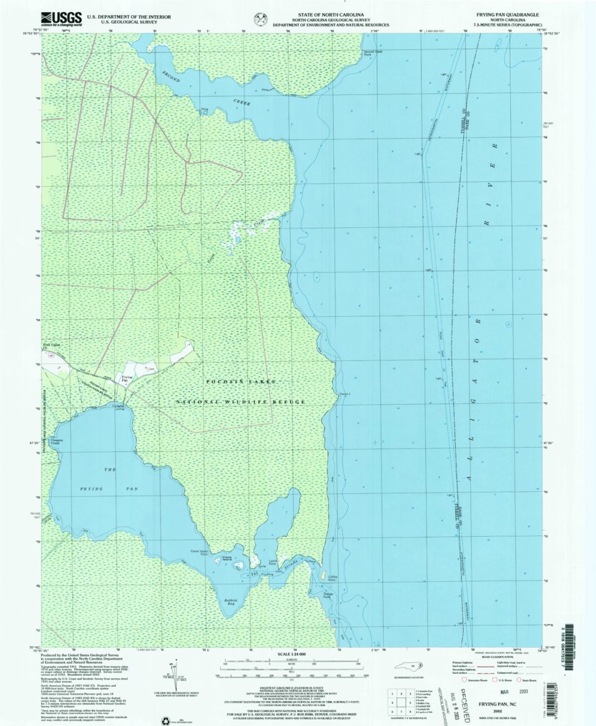 Frying Pan, NC (2002, 24000-Scale) Map by United States Geological ...