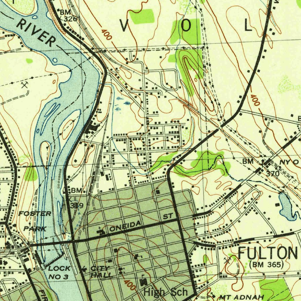 Fulton, NY (1943, 31680-Scale) Map by United States Geological Survey ...