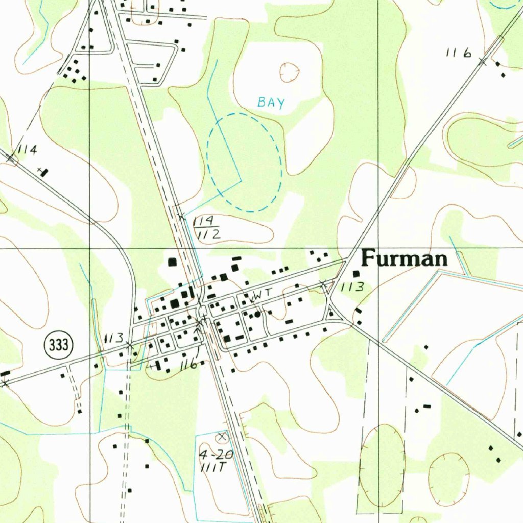 Furman, SC (1988, 24000-Scale) Map by United States Geological Survey ...