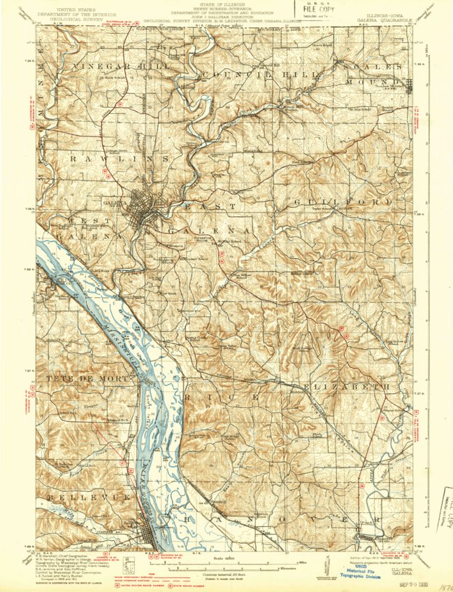 Galena, IL-IA (1913, 62500-Scale) Map by United States Geological ...
