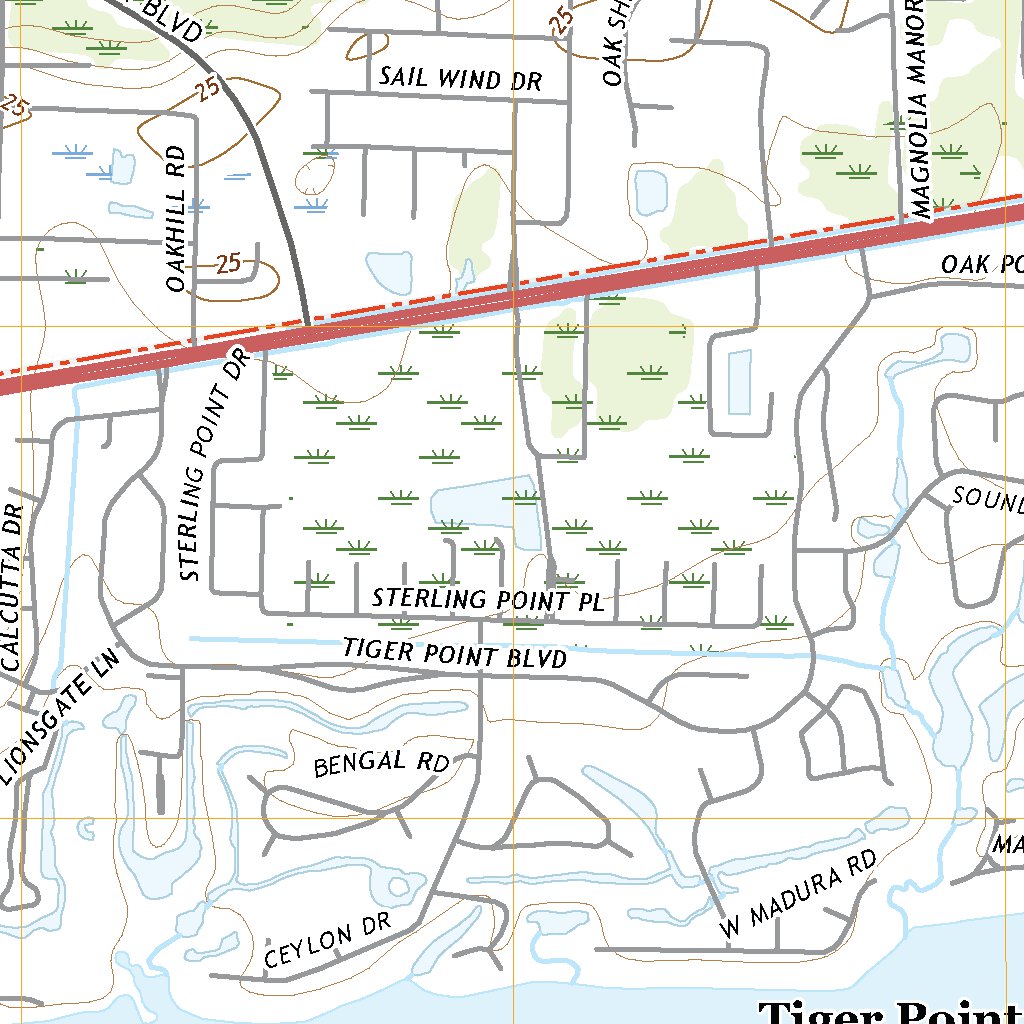 Garcon Point, FL (2021, 24000-Scale) Map by United States Geological ...