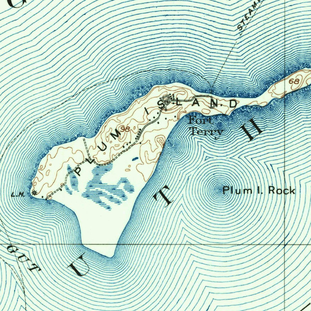 Gardiners Island, NY (1903, 62500-Scale) Map by United States ...