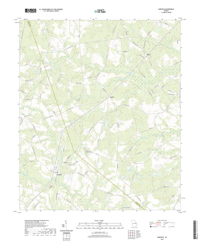 Garfield, GA (2020, 24000-Scale) Map by United States Geological Survey ...