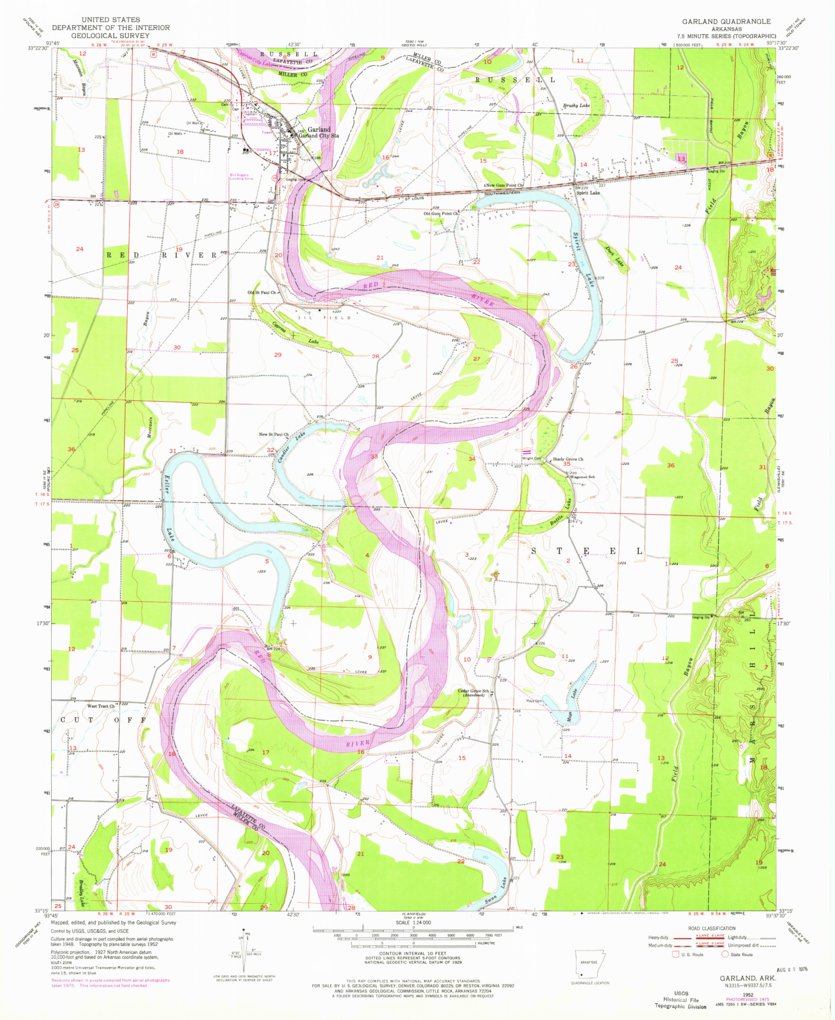 Garland, AR (1952, 24000-Scale) Map by United States Geological Survey ...