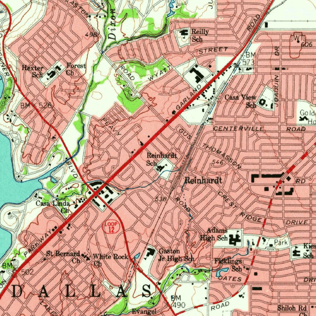 Garland, TX (1959, 62500-Scale) Map by United States Geological Survey ...