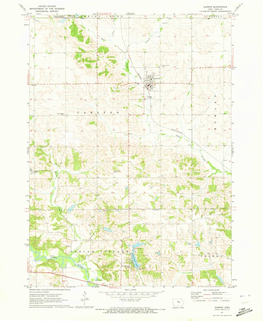 Garwin, IA (1971, 24000-Scale) Map by United States Geological Survey ...