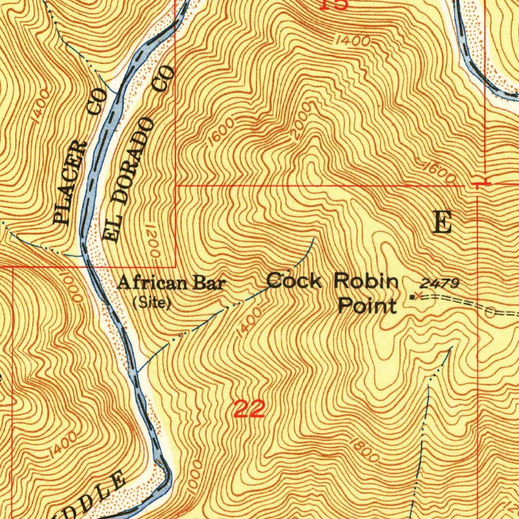 Georgetown, CA (1950, 24000-Scale) Map by United States Geological ...
