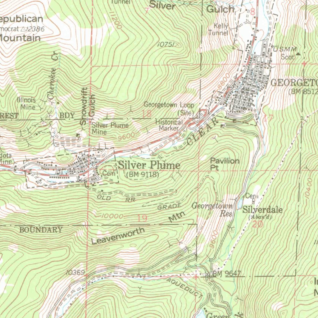 Georgetown, CO (1957, 62500-Scale) Map by United States Geological ...