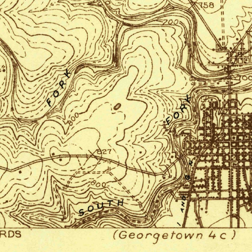 Georgetown, TX (1925, 48000-Scale) Map by United States Geological ...