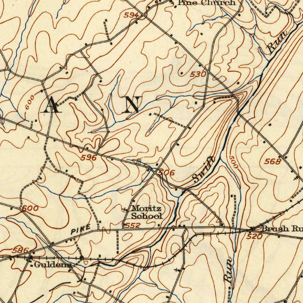 Gettysburg, PA (1908, 62500-Scale) Map by United States Geological ...