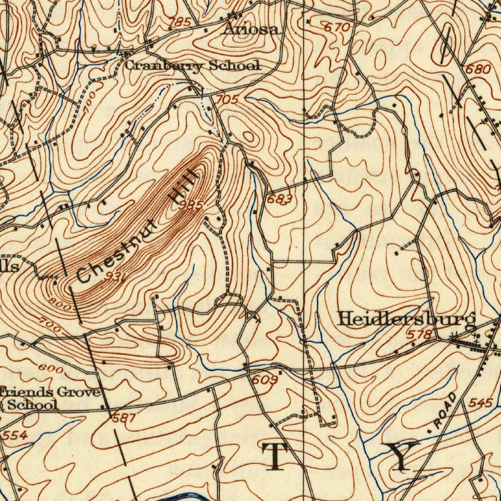 Gettysburg, PA (1908, 62500-Scale) Map by United States Geological ...