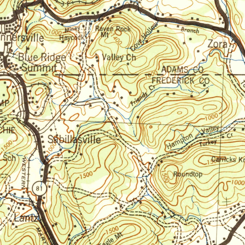 Gettysburg, PA-MD (1942, 125000-Scale) Map by United States Geological ...