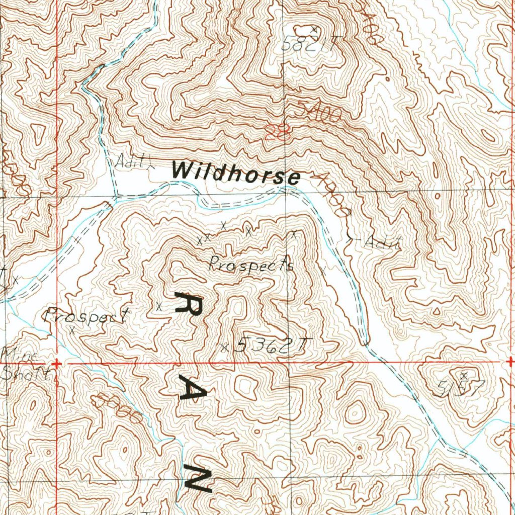 Ghost Dance Ridge, NV (1987, 24000-Scale) Map by United States ...