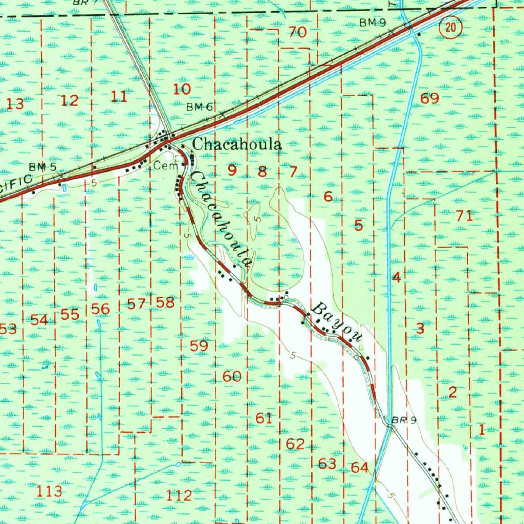 Gibson, LA (1964, 62500-Scale) Map by United States Geological Survey ...