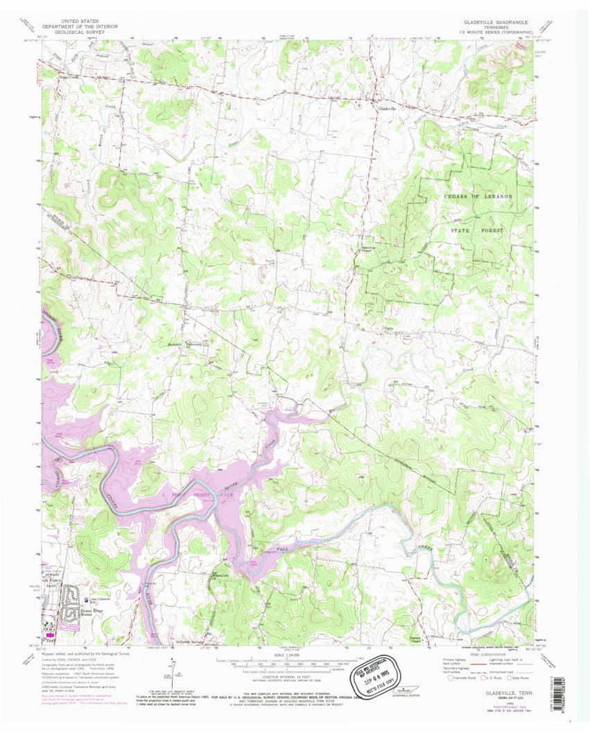 Gladeville, TN (1956, 24000-Scale) Map by United States Geological ...