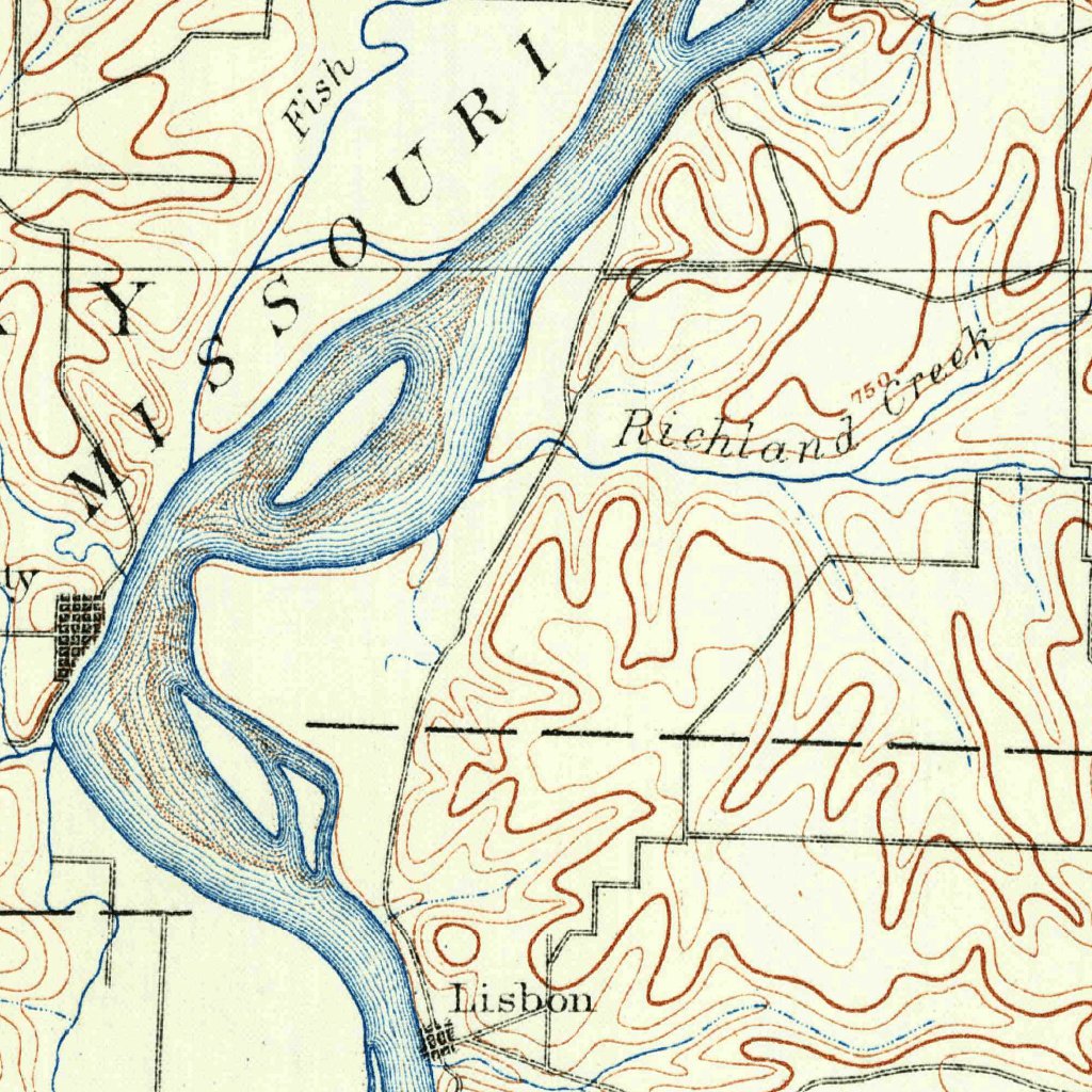 Glasgow, MO (1890, 125000-Scale) Map by United States Geological Survey ...