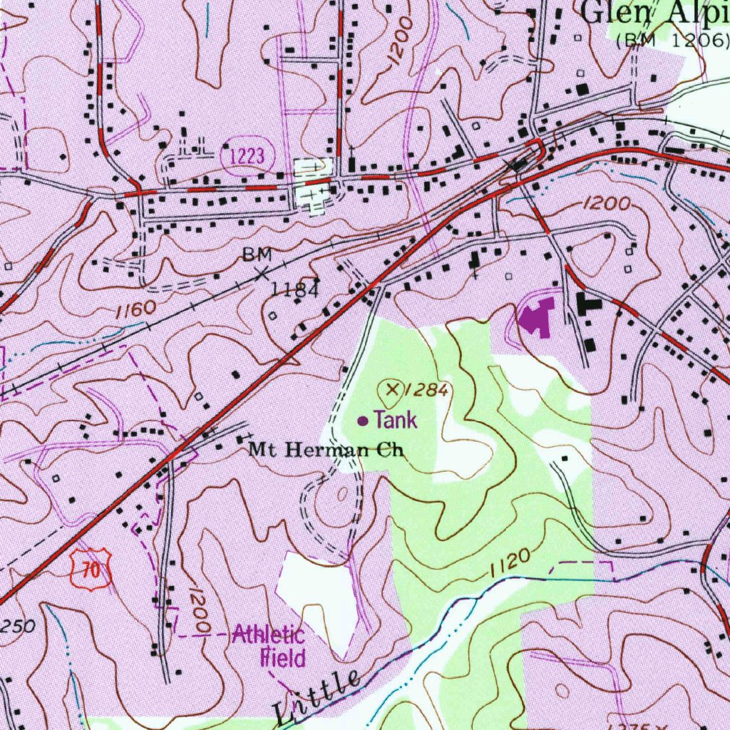Glen Alpine, NC (1993, 24000-Scale) Map by United States Geological ...