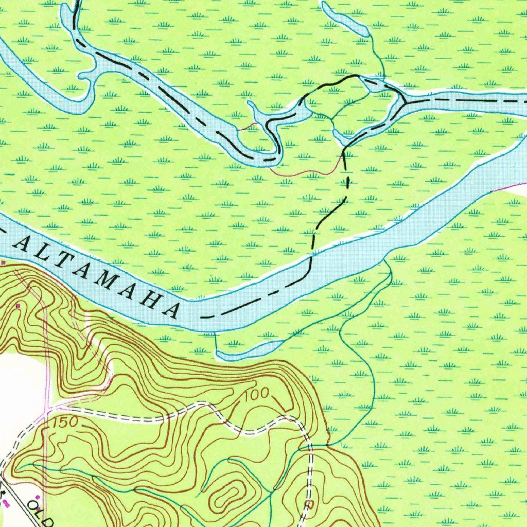 Glennville SW, GA (1958, 24000-Scale) Map by United States Geological ...
