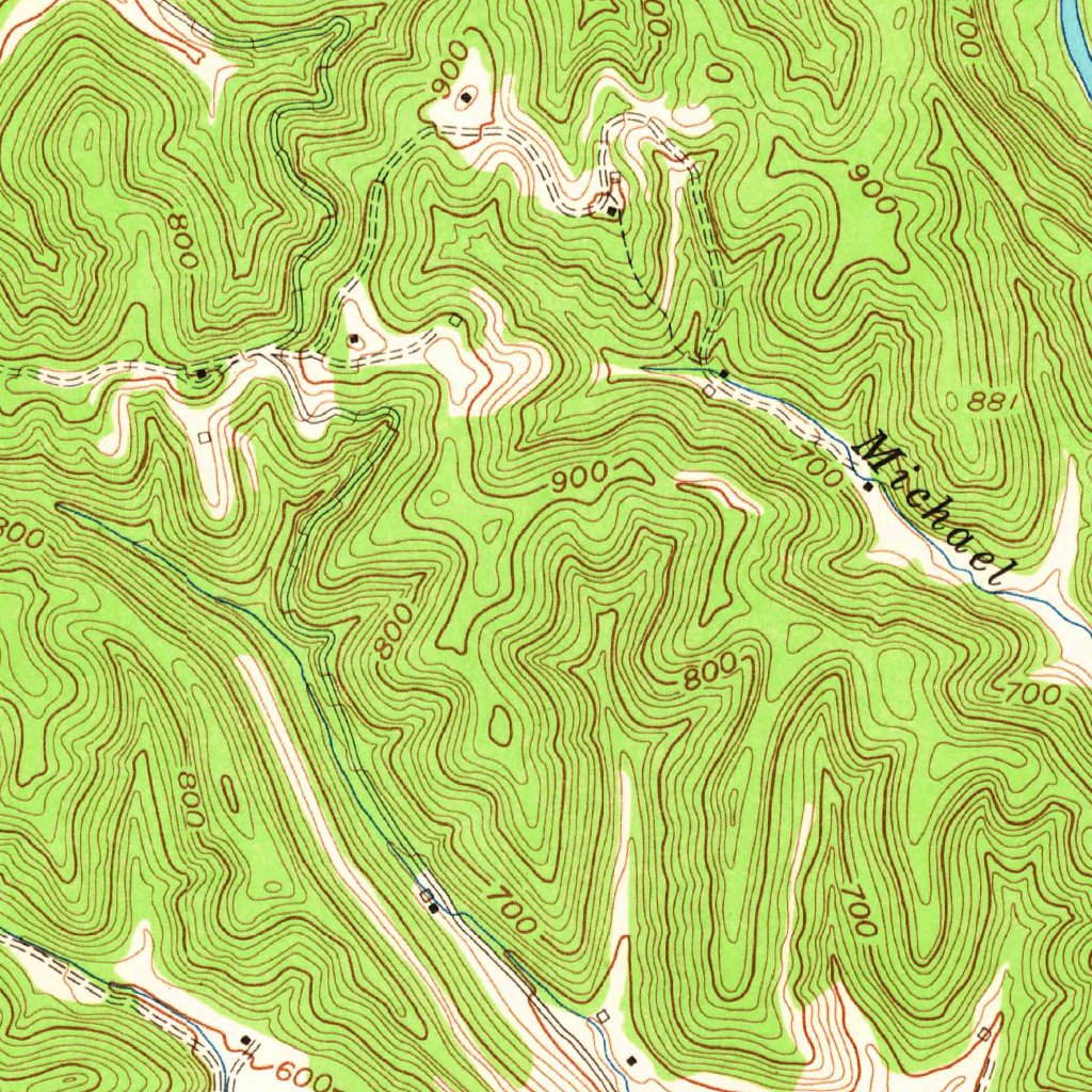 Glenwood, WV-OH (1958, 24000-Scale) Map by United States Geological ...