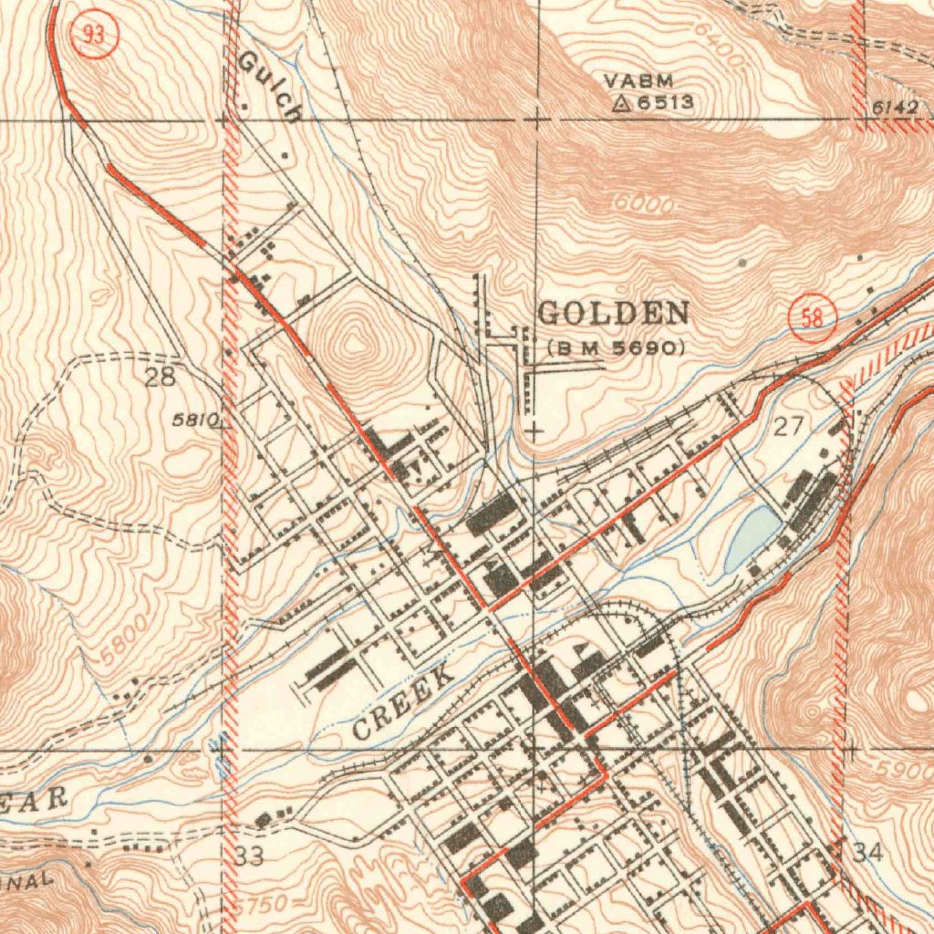 Golden, CO (1944, 31680-Scale) Map by United States Geological Survey ...