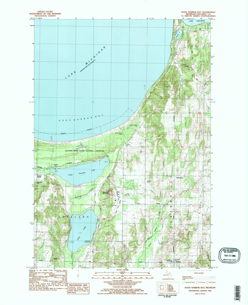 Good Harbor Bay, MI (1983, 25000-Scale) Map by United States Geological ...