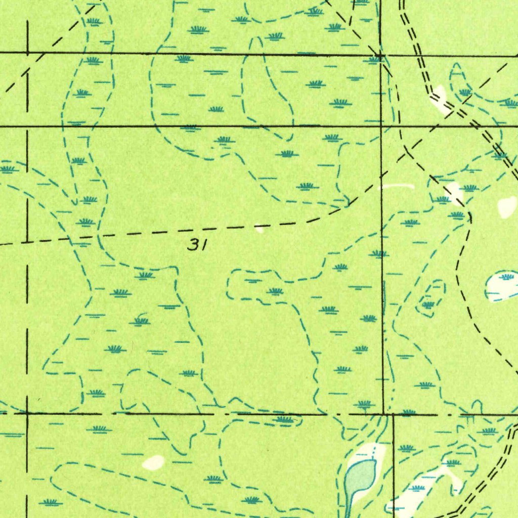 Gooseneck Lake, MI (1932, 31680-Scale) Map by United States Geological ...