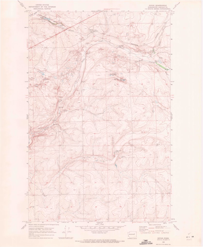Govan, WA (1969, 24000-Scale) Map by United States Geological Survey ...