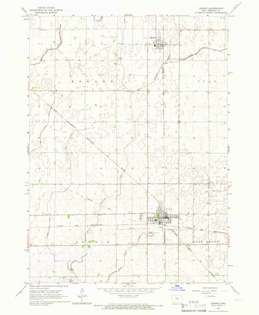 Gowrie, IA (1965, 24000-Scale) Map by United States Geological Survey ...