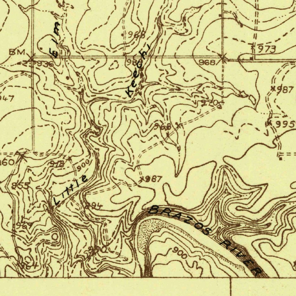 Graford West, TX (1924, 48000-Scale) Map by United States Geological ...