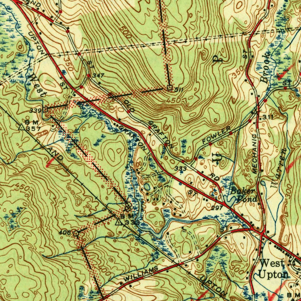 Grafton, MA (1944, 31680-Scale) Map by United States Geological Survey ...